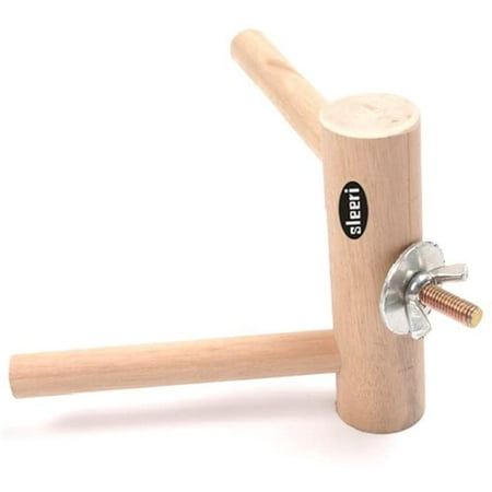 sleeri Small Parrot Perch Stand Wood Bird Stands Pet Parakeet Budgie ...