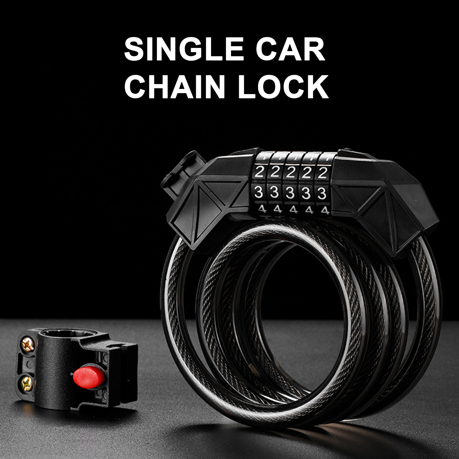 Kripyery Bicycle Chain Lock Five-digit Combination High Safety ...