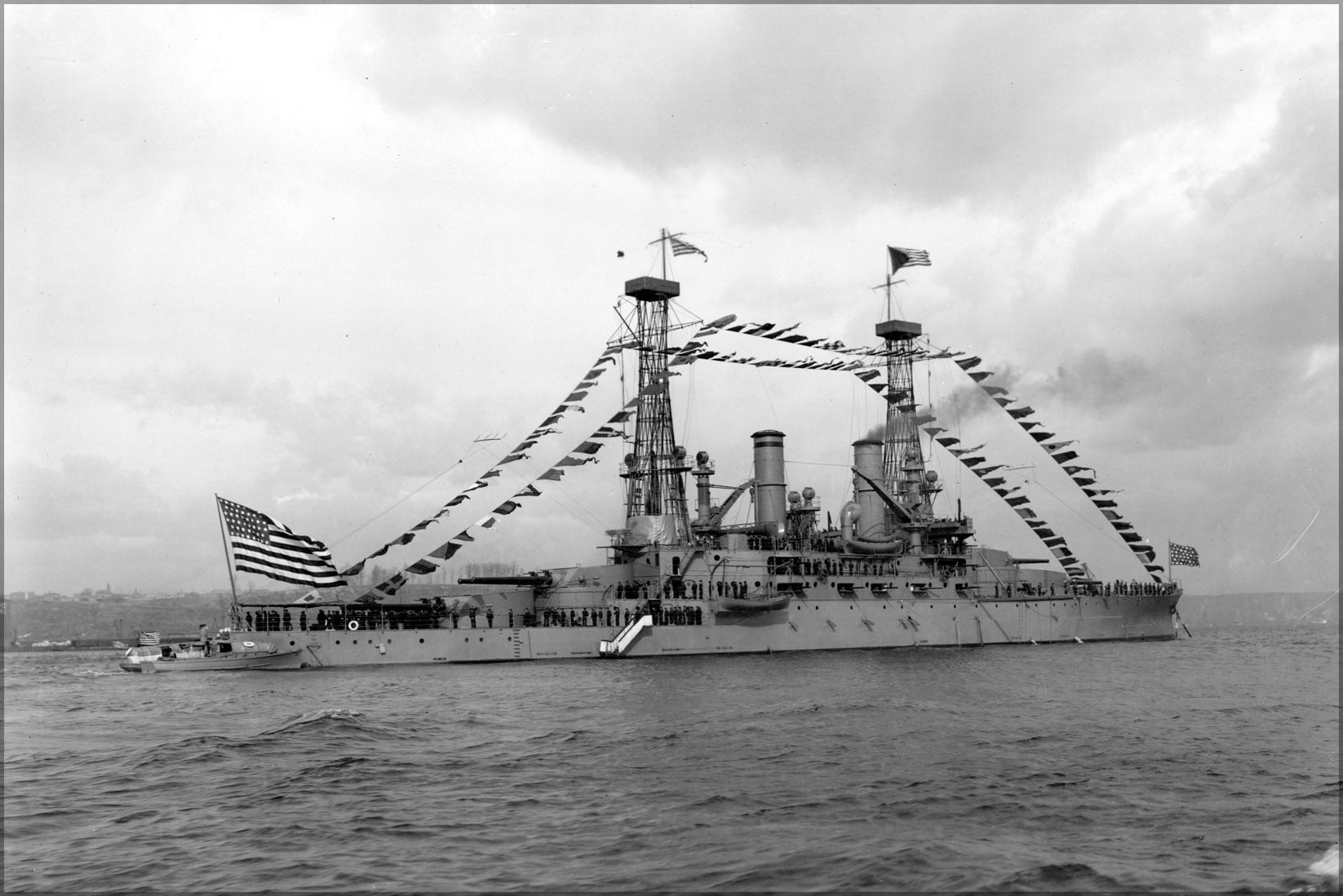 24"x36" Gallery Poster, Photograph of the Battleship USS Michigan at ...