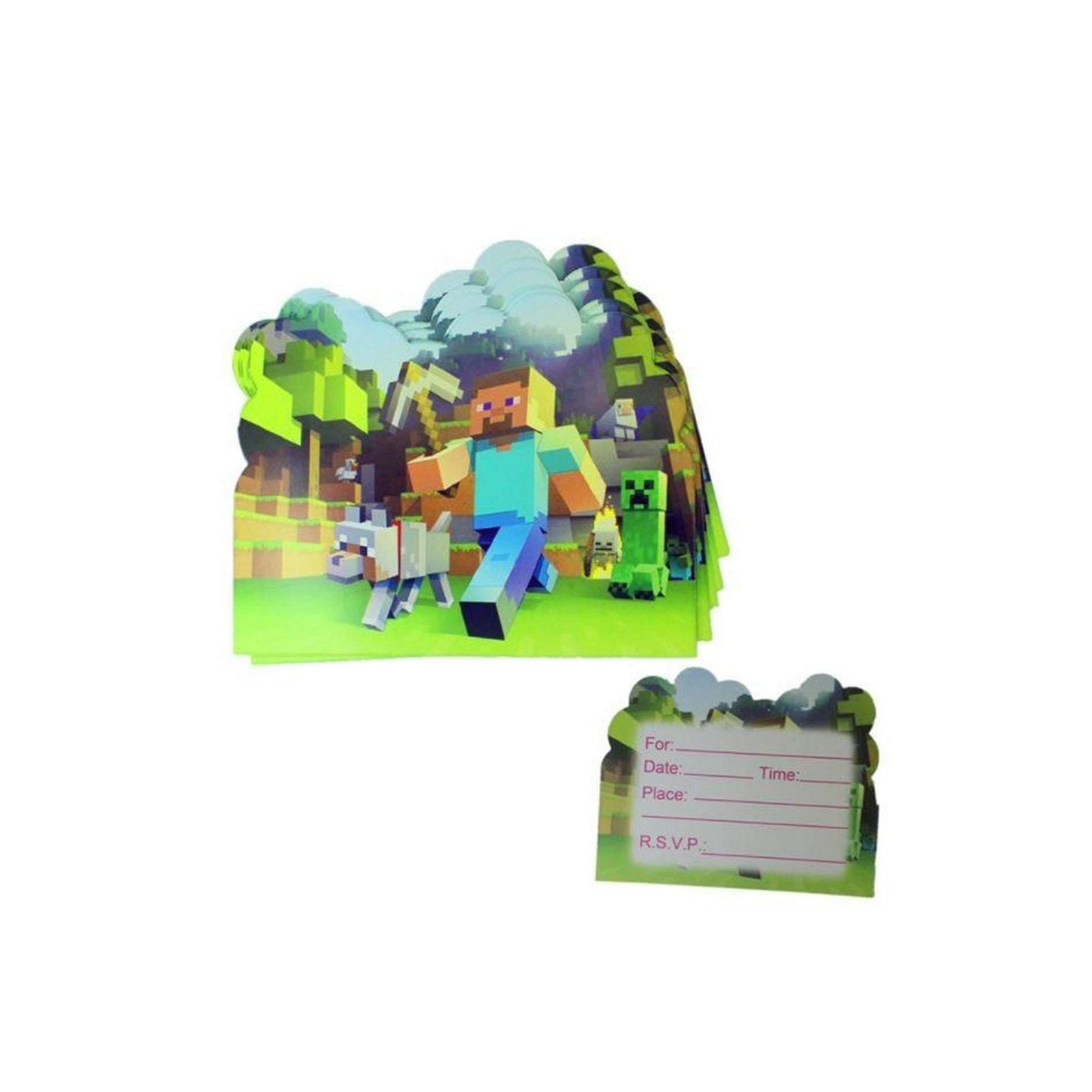 Click here for Quanzhoutiandi 10pc Minecraft Invitation Cards Par... prices