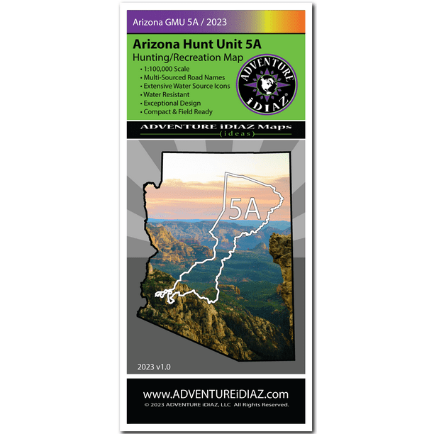 ADVENTURE iDIAZ - Arizona Hunt Unit 5A Map - Hiking, Hunting ...