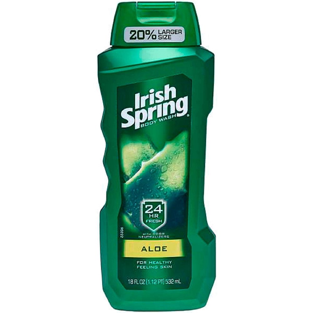Irish Spring Body Wash, Aloe 18 oz (Pack of 4) - Walmart.com - Walmart.com