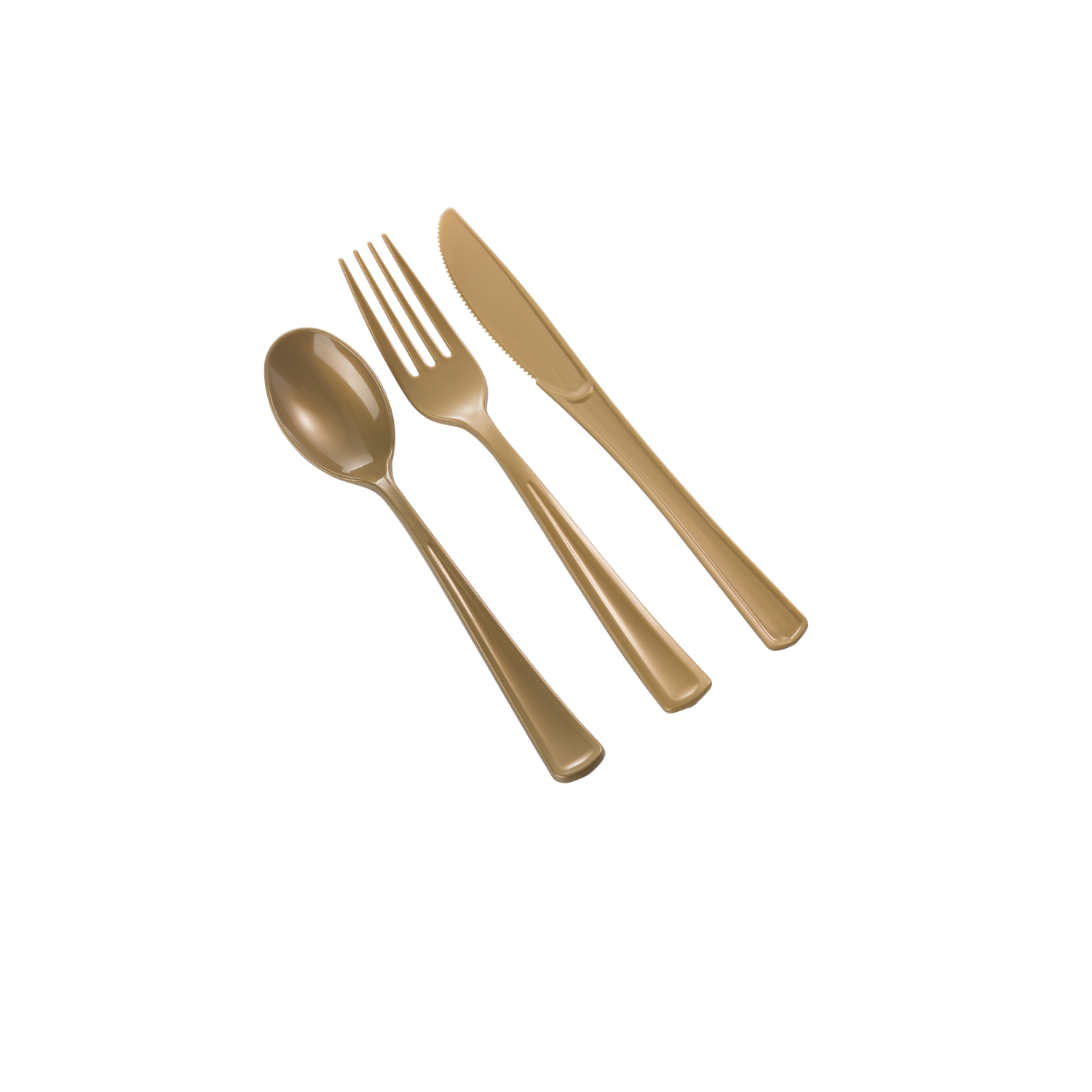 Crown Display Heavy Weight Disposable Plastic Gold Spoons - 50 Count ...