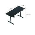MSW Electric Standing Desk, 140 x 60 cm Steel Adjustable Height Desk ...