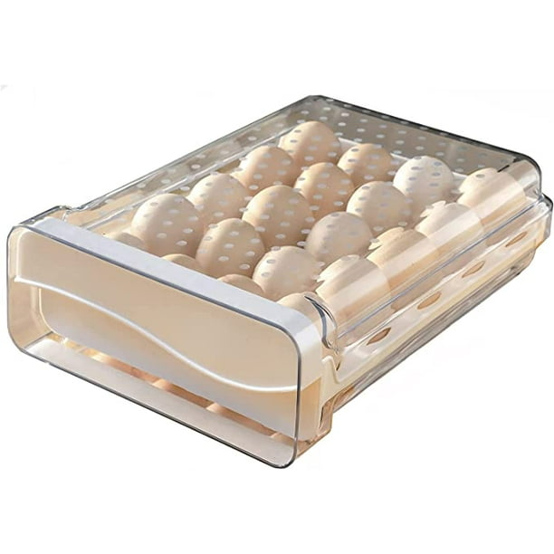 ShenMo Plastic Egg Box, 20 Grids Drawer Egg Storage Box, Stackable ...