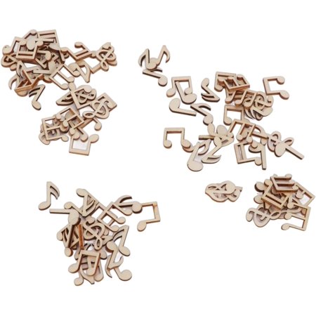 Music Note Wood Pieces, Premium Wood 100 Pieces widely Used Wood Music ...