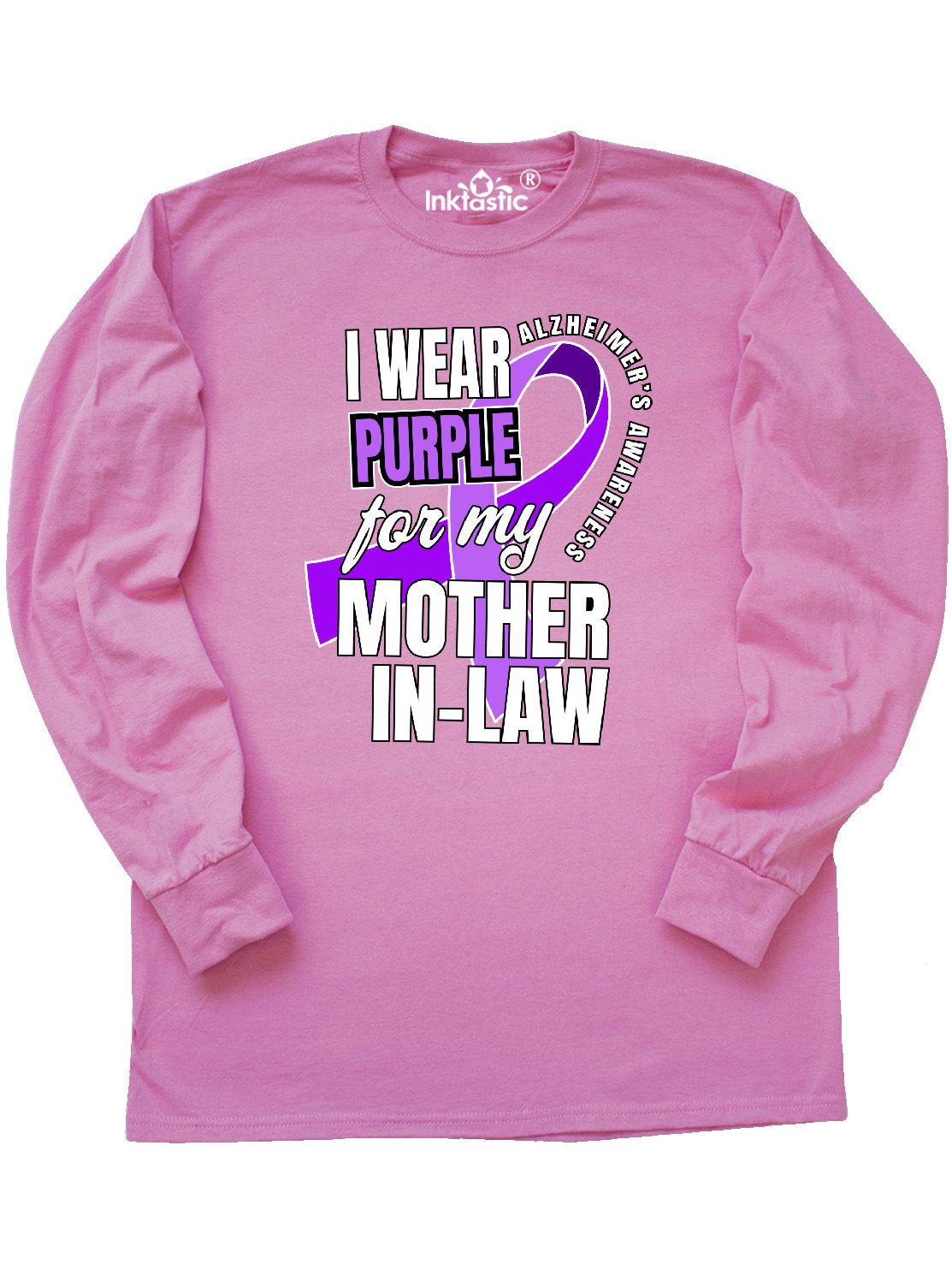 Inktastic Alzheimers Awareness I Wear Purple For My Mother In Law Long inktastic-alzheimers-awareness-i-wear-purple-for-my-mother-in-law-long