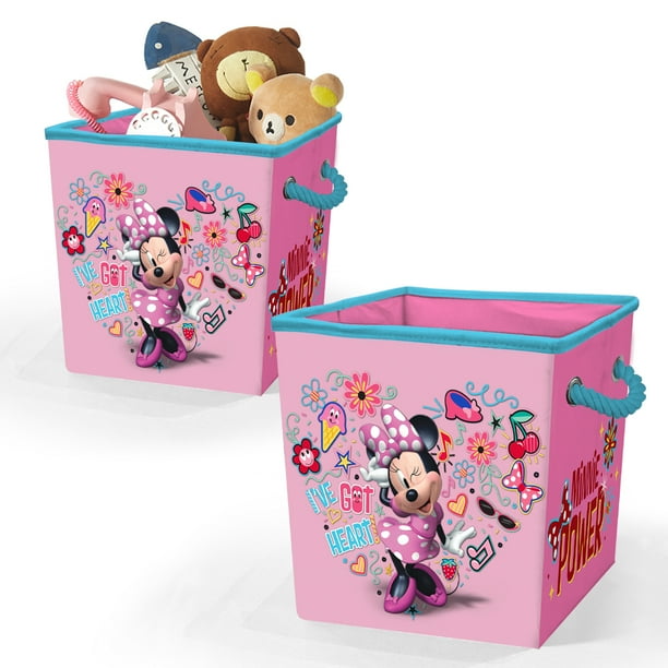 Disney Minnie Mouse Storage Cube with Rope Handles (set of 2) - Walmart ...