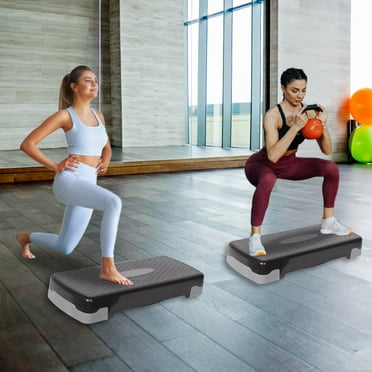 Costway Fitness Aerobic Step 29'' Club Cardio Adjust Exercise Stepper w ...