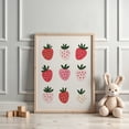 Sweet Strawberry Wall Art, Cute Fruit Nursery Decor for Girls, 24x36 ...