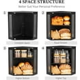 Double Layer Corner Bread Box for Kitchen Counter with Height ...