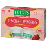 Luigi's Lemon & Strawberry Real Italian Ice 6 - 6 fl oz Cups - Walmart.com