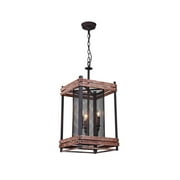 Wood Box Light Fixture