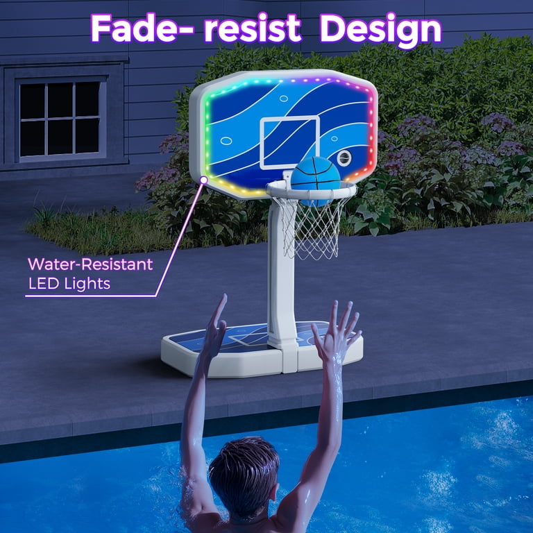 Led Volleyball Net Pool LFSMVT 2-in-1 LED Pool Volleyball & Basketball ...