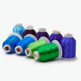 Candle Thread 1000m, 100% Polyester Machine Embroidery Thread Kit – 60 ...