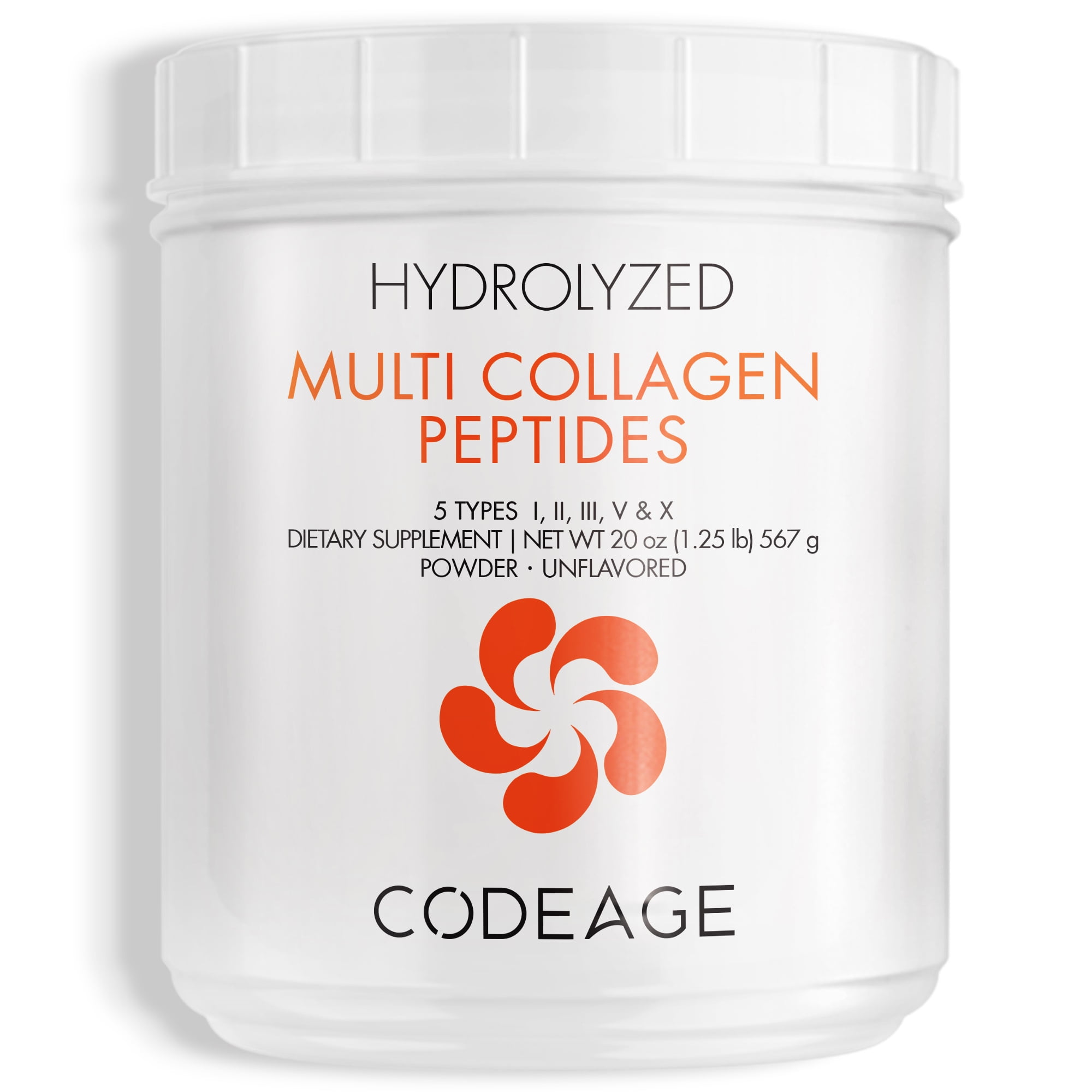 Codeage Multi Collagen Protein Powder Peptides, Hydrolyzed, 2-Month ...