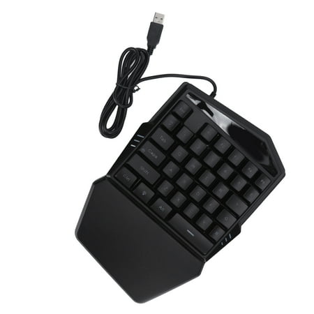 One Handed Gaming Keyboard,RGB Backlit Mini Gaming Keypad,35 Keys USB ...