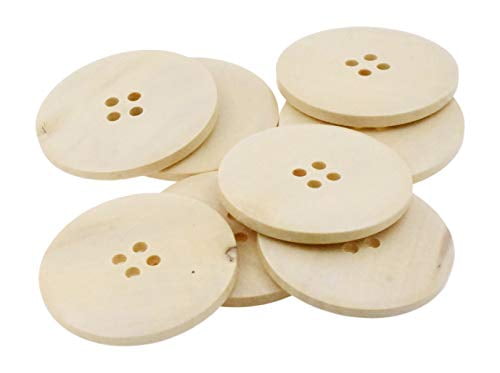 Craft Supplies & Tools Pack of 20 Wood Buttons 78 Inch Round Wooden ...