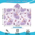 Butterfly and Lavender Pink Pattern Teens Hooded Bath Towel Wrap for ...