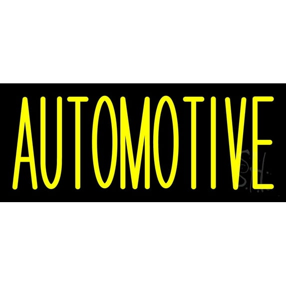 Automotive LED Neon Sign 10 x 24 - inches, Clear Edge Cut Acrylic ...