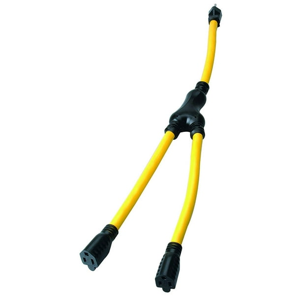 Coleman Cable Y-Splitter, Extending Outlet Adapter, Splits 1 to 2 ...