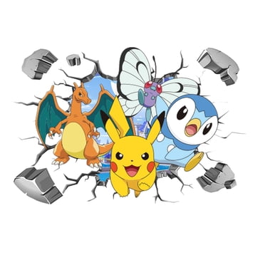 Pokemon Pikachu Bedroom Decorations - Peel and Stick Wall Decals for ...