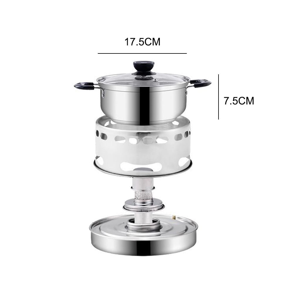 Stainless Steel Indoors Camping Stove Spirit Cooker Liquid No Power ...