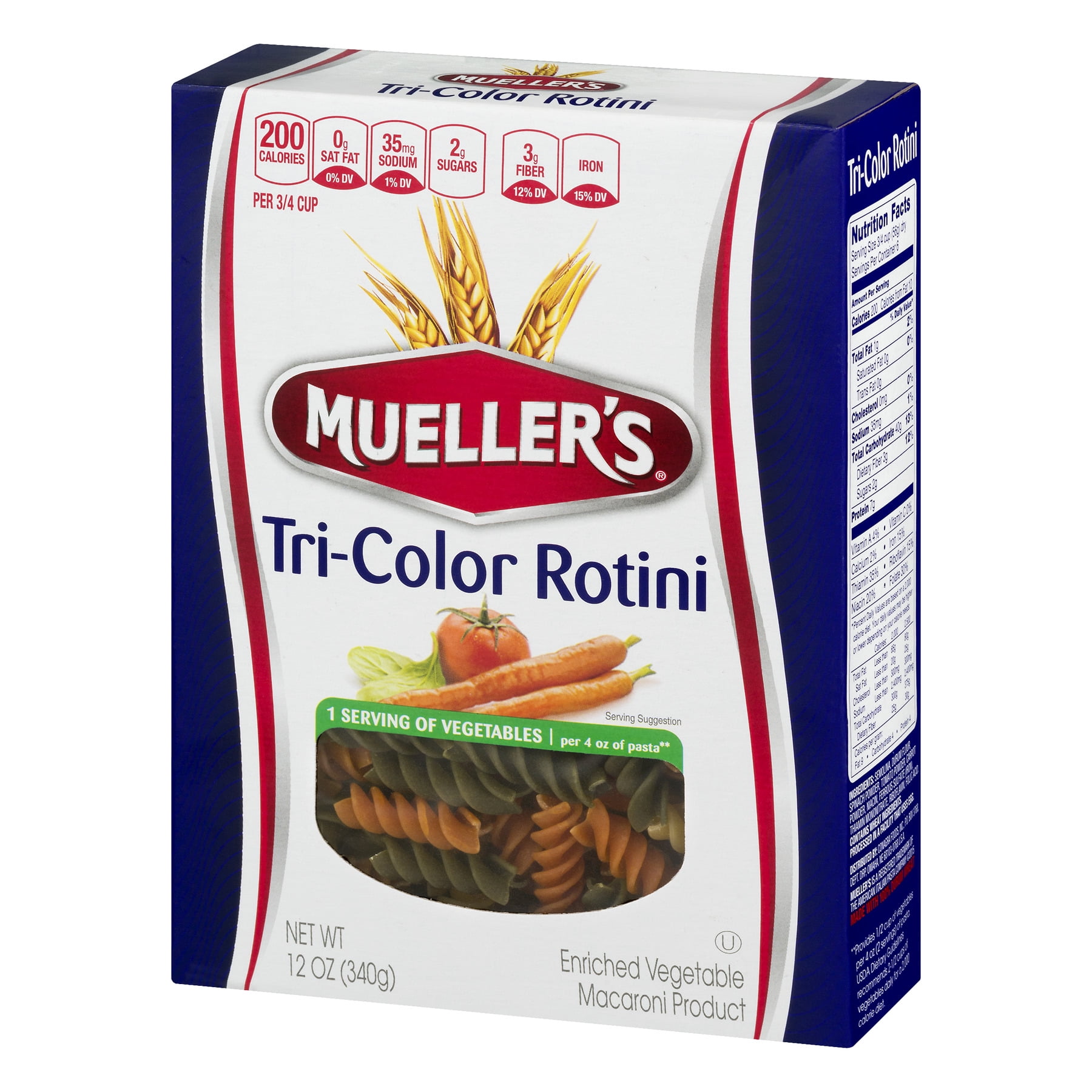 Buy Mueller's Tri-Color Rotini Pasta, 12 oz Online at Lowest Price in ...
