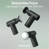 Brookstone Cordless Hot and Cold Percussion Deep Tissue Massager Gun, 6 Intensity Levels ...