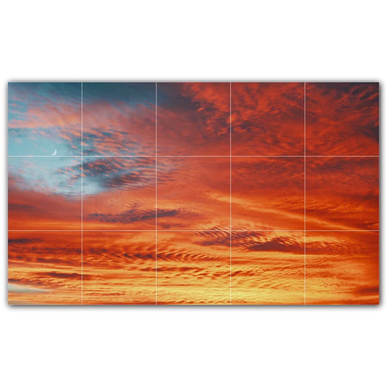 Picture-Tiles.com: Sunset Ceramic Tile Wall Mural WAL501000-53M. 30"W x ...