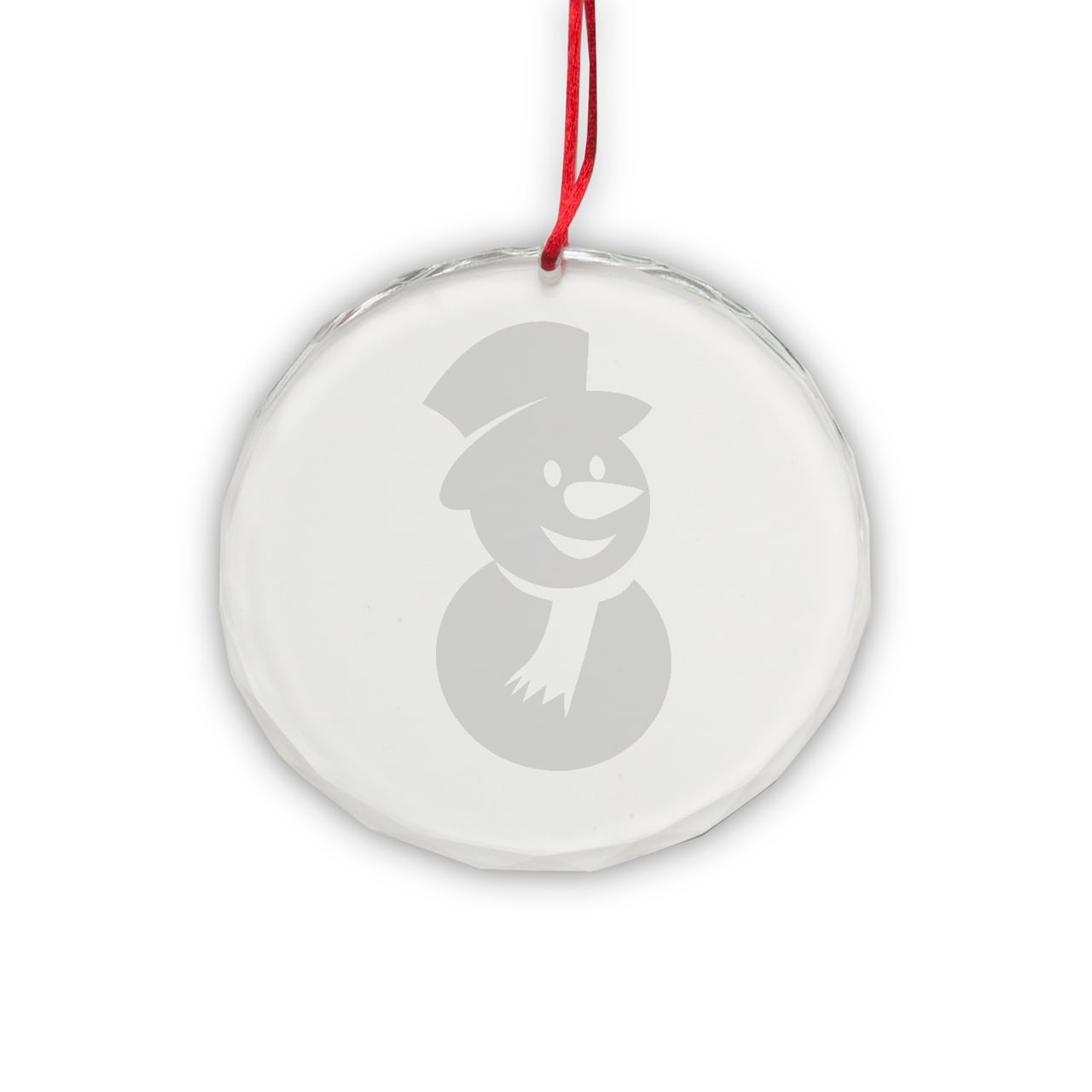 Snowman Round Crystal Deep Etched Ornament - Walmart.com