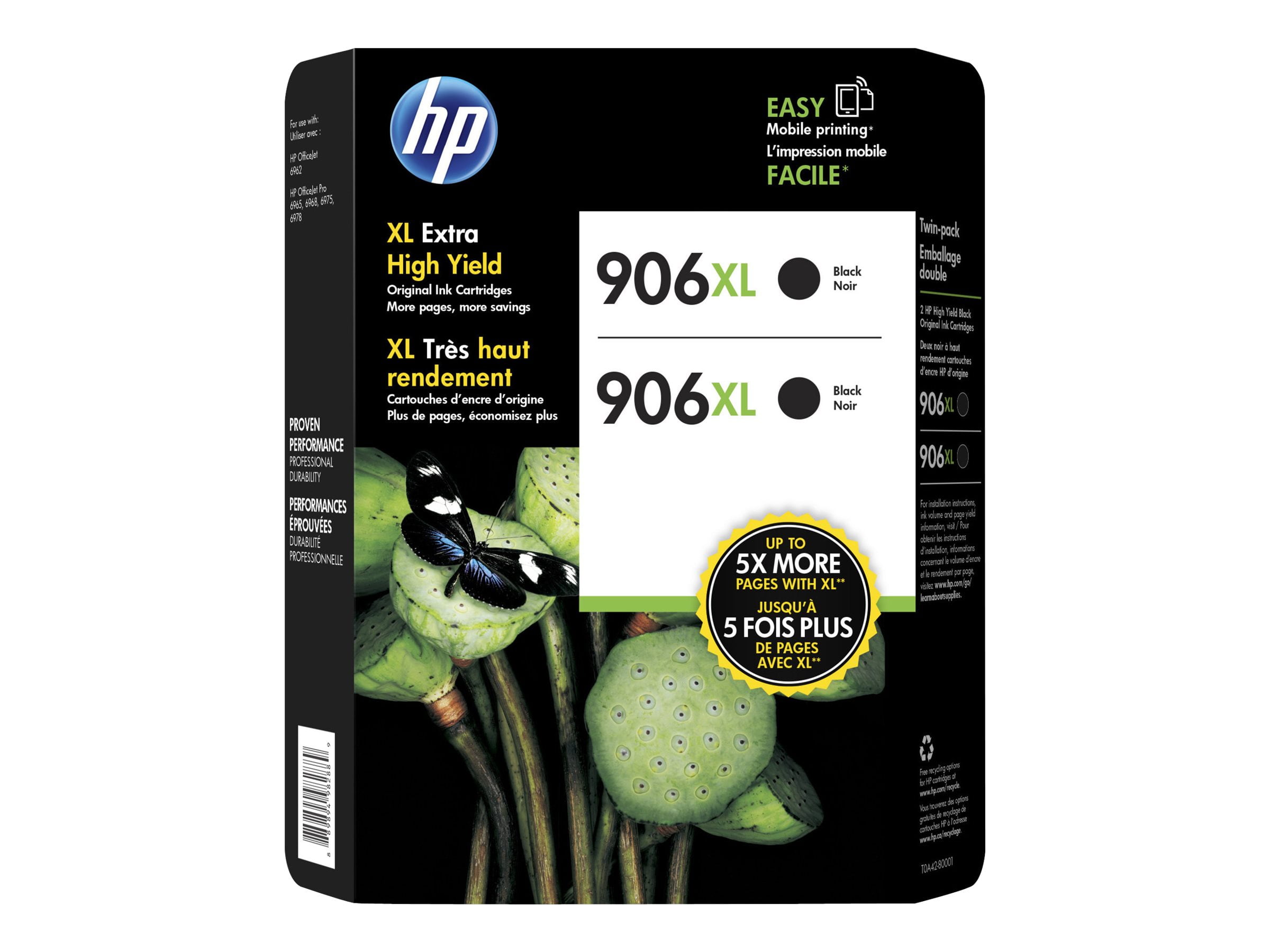 HP 906XL High Yield Black Ink Cartridges - Walmart.com