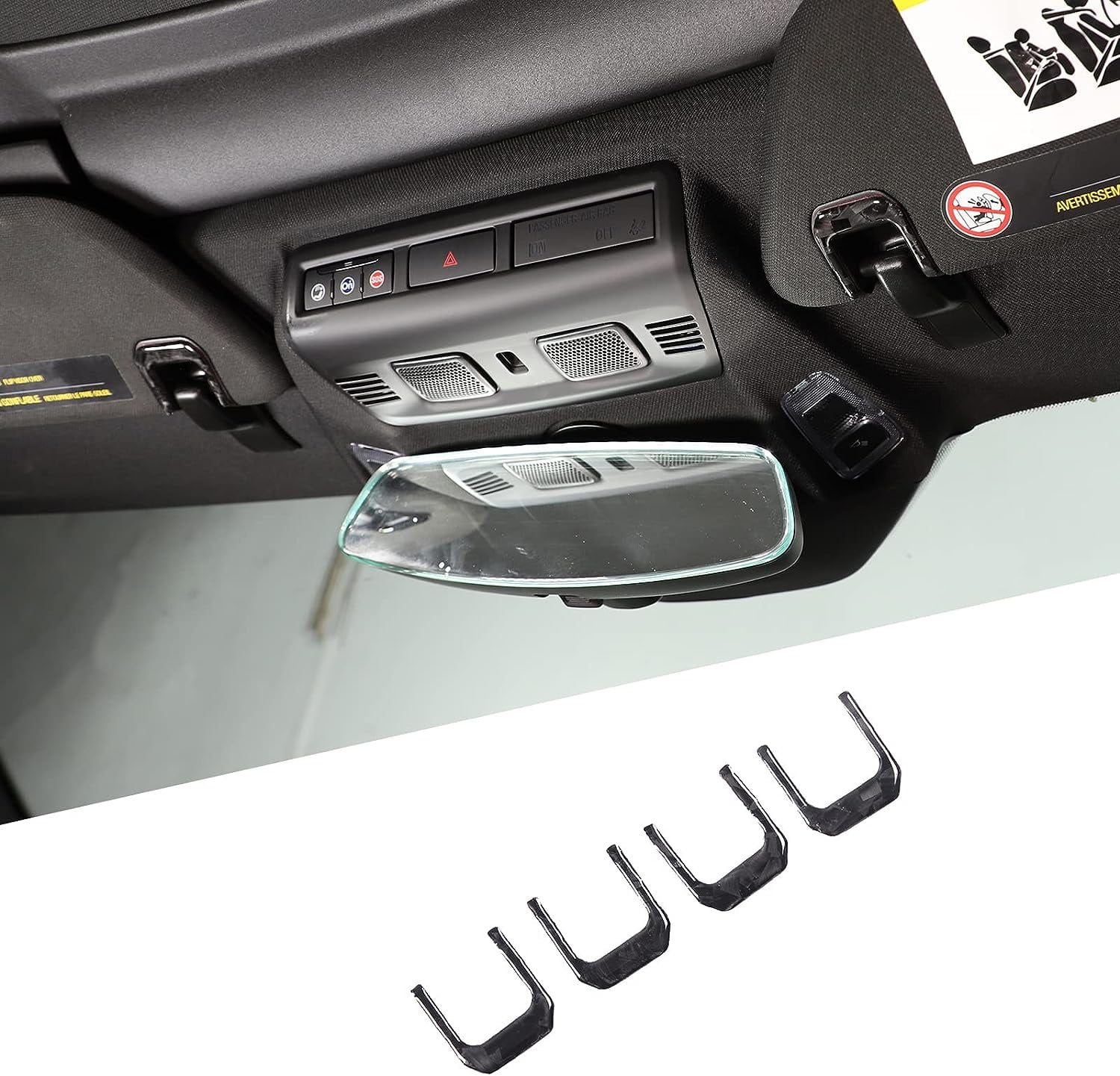 TINKI Real Carbon Fiber Car Sun Visor Panel Trim Sticker Compatible ...