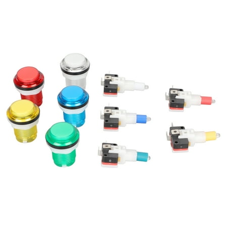 Arcade Machine Button Switch, Sensitive Arcade Game Push Button 32mm 5 Colors DIY Parts For ...