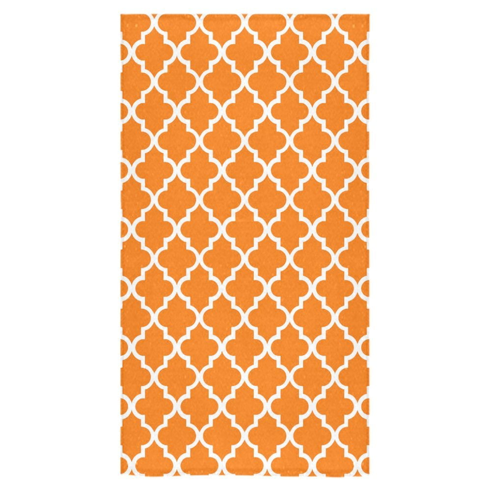 Click here for Yusdecor Orange And White Bath Towel Shower Towel... prices