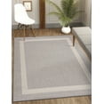CAMILSON Bordered Washable Indoor Outdoor Area Rug Grey 5 x 7 - Walmart.com