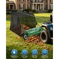 44 Inch Tow Behind Lawn Sweeper, 29 Cu. Ft. Heavy Duty Extra Large Leaf ...