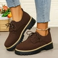 Dakaela Women's Lace up Oxfords Shoes Round Toe Chunky Platform Penny ...