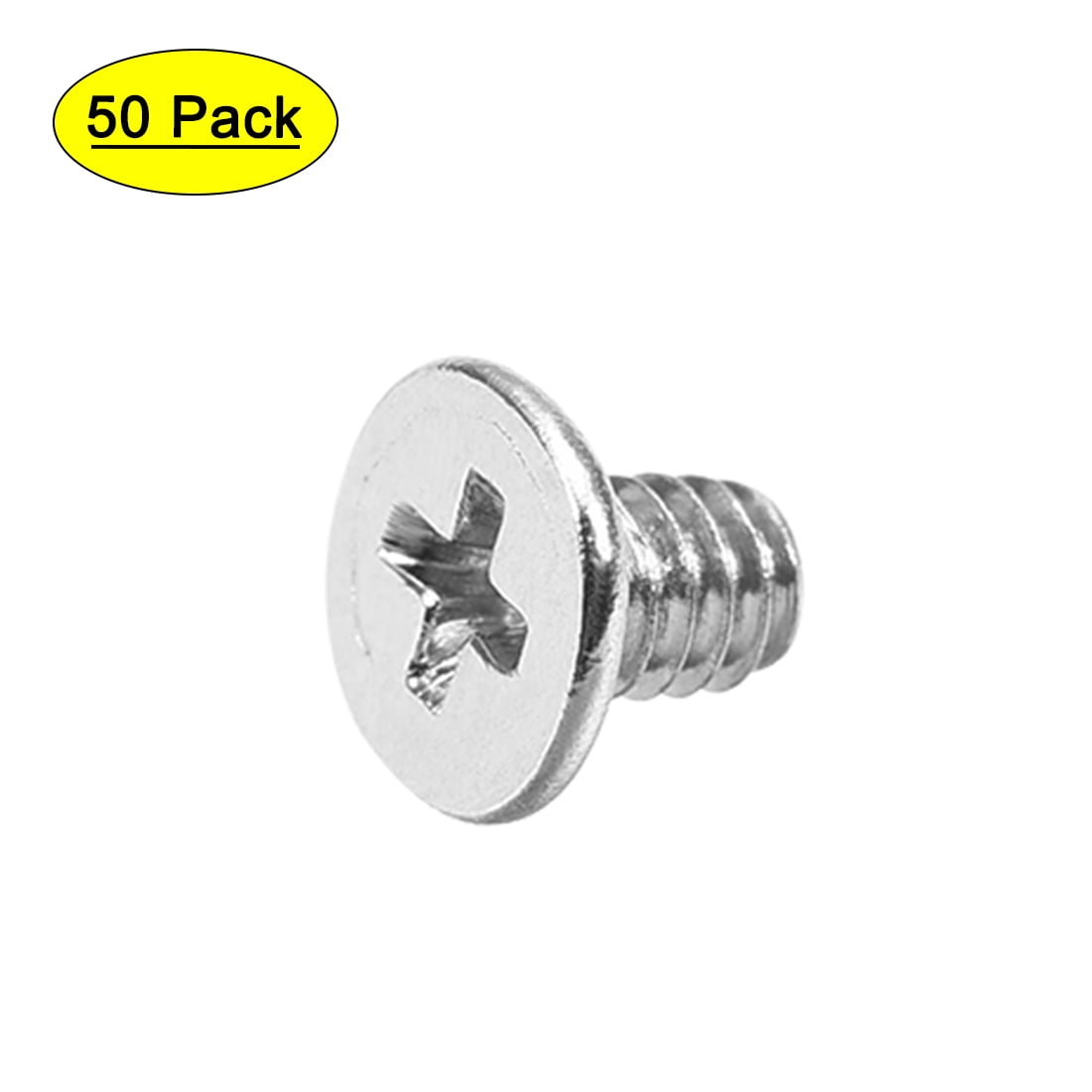 M2 x 3mm Laptop Notebook Computer Screws Phillips Head Screw Silver Tone 3.8mm Dia Screw Head for IBM HP Dell Lenovo Gateway Acer Samsung 50pcs