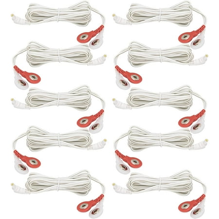 10pcs / bag 2.35mm 1.5m 2‑In‑1 Button Type Ear Clip Breast Clip ...