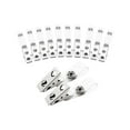 Segolike 100Pcs Metal ID Clips with Clear PVC Strap ID Clips Name Tag ...