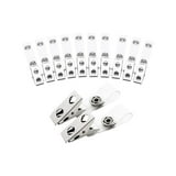 Segolike 100Pcs Metal ID Clips with Clear PVC Strap ID Clips Name Tag ...