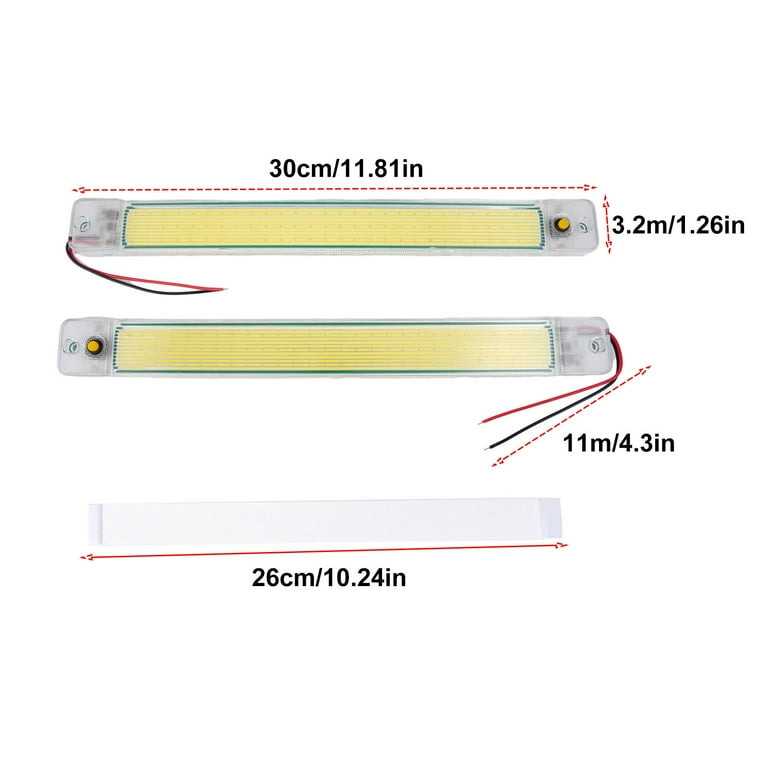 Smart LED Light Strips 2X 12V White Interior LED Light Strip Bar ...