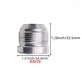 16AN Male Weld on Bung Fitting, Aluminum Male Flare Weldable Fuel Tank ...