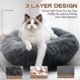 Calming Dog & Cat Bed, Anti-Anxiety Donut Washable Warming Soft Pet Bed ...
