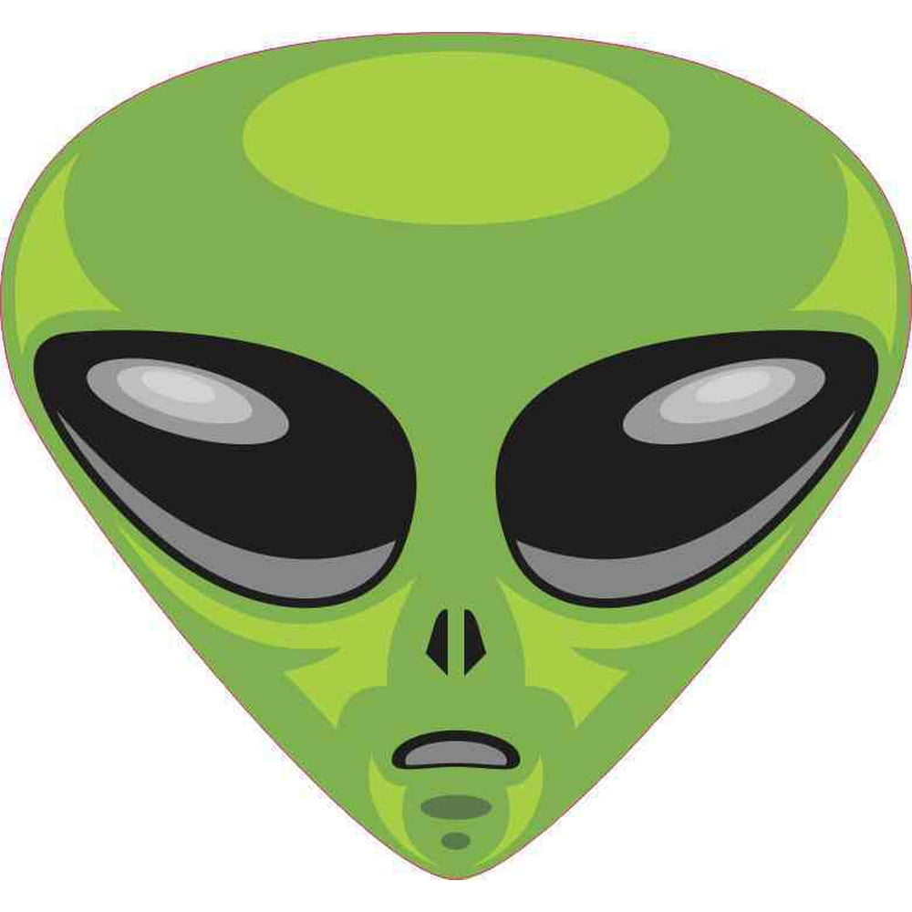 5in x 5in Green Alien Bumper Sticker Vinyl Truck Window Decal Sign ...
