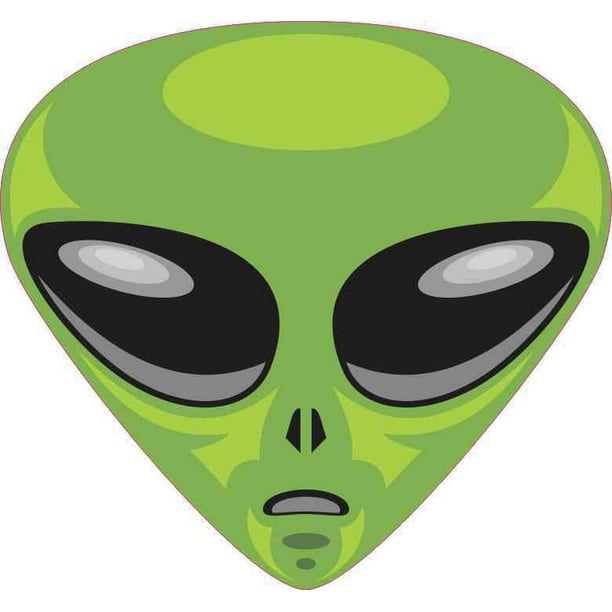 5in x 5in Green Alien Bumper Sticker Vinyl Truck Window Decal Sign ...
