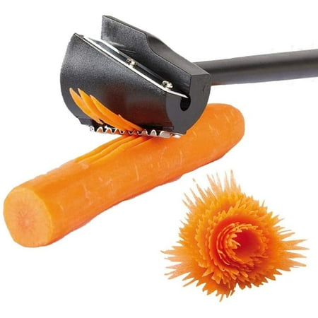 Carrot curling iron and peeler, black spiral carrot shredder, root ...