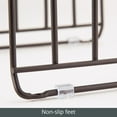 mDesign X-Large Steel Storage Tray Organizer Rack, Shelf Dividers for ...