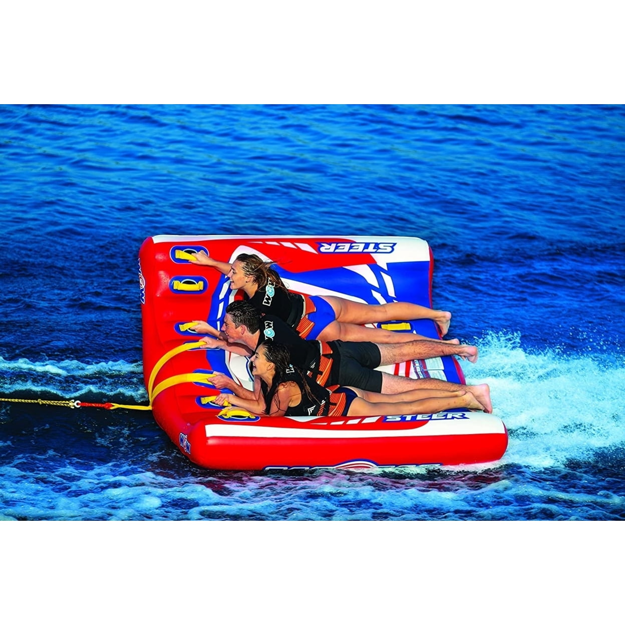 WOW Sports Power Steer 3 Person 3P Steerable Deck Tube (22-WTO-3975 ...